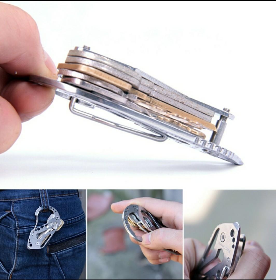 [ High Positive Rating ] EDC Gear Key Holder Carabiner Stainless steel ...