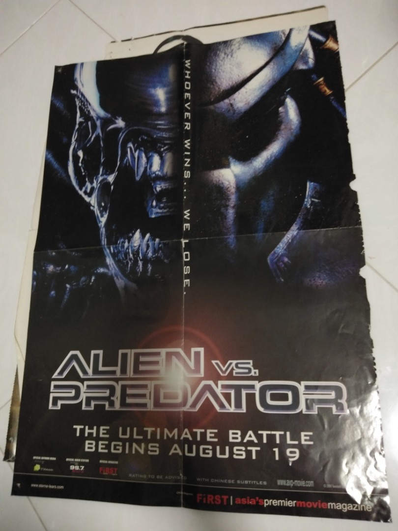 Alien vs predator poster, Hobbies & Toys, Memorabilia & Collectibles ...