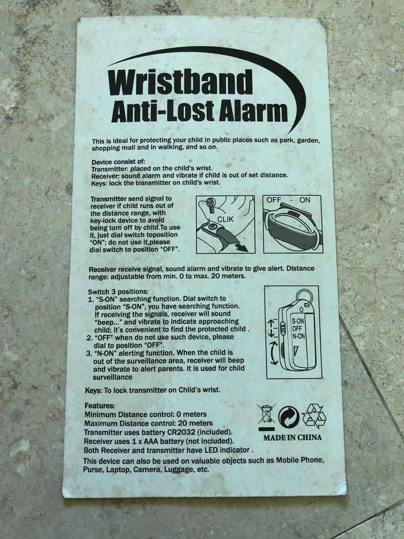 Anti lost alarm proximity alarm kid children, Babies & Kids, Infant ...
