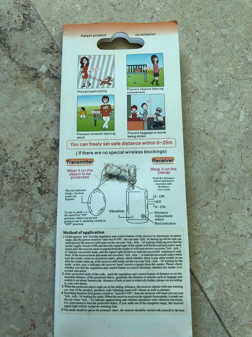 Anti lost alarm proximity alarm kid children, Babies & Kids, Infant ...