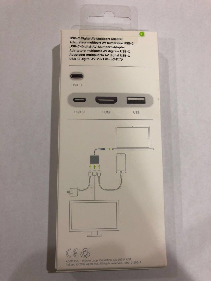 Apple USB-C to Digital AV Multiport Adapter, Computers & Tech, Parts & Accessories, Cables ...