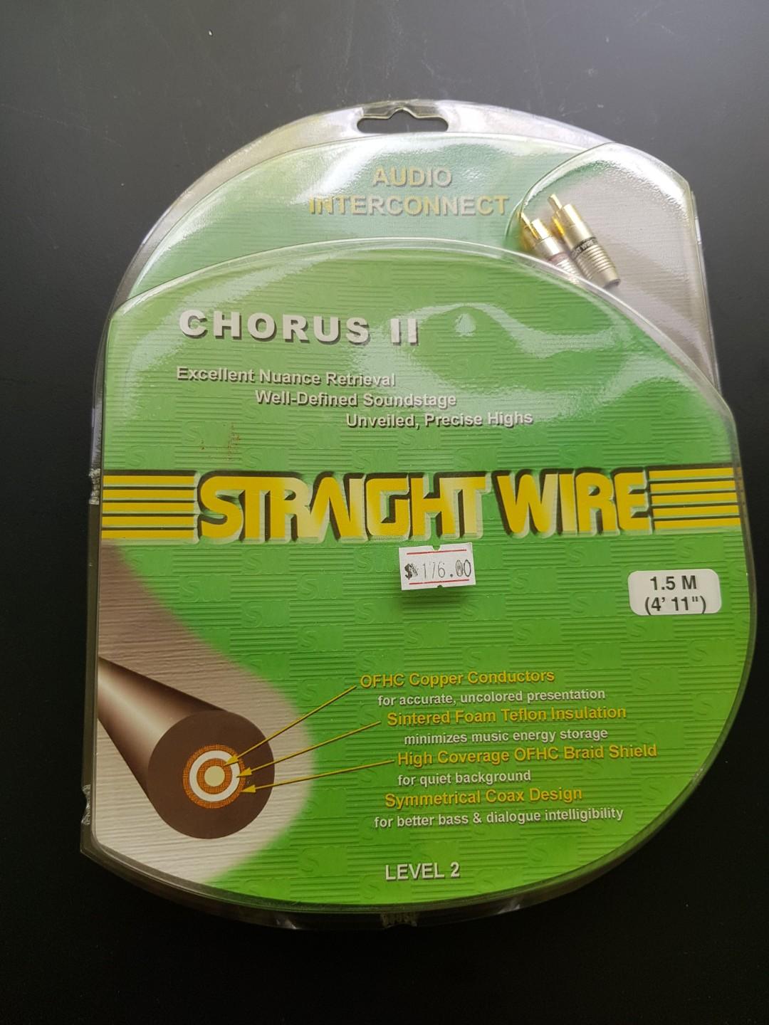 Audio cable Straight Wire Chorus 2. New, Audio, Portable Audio ...