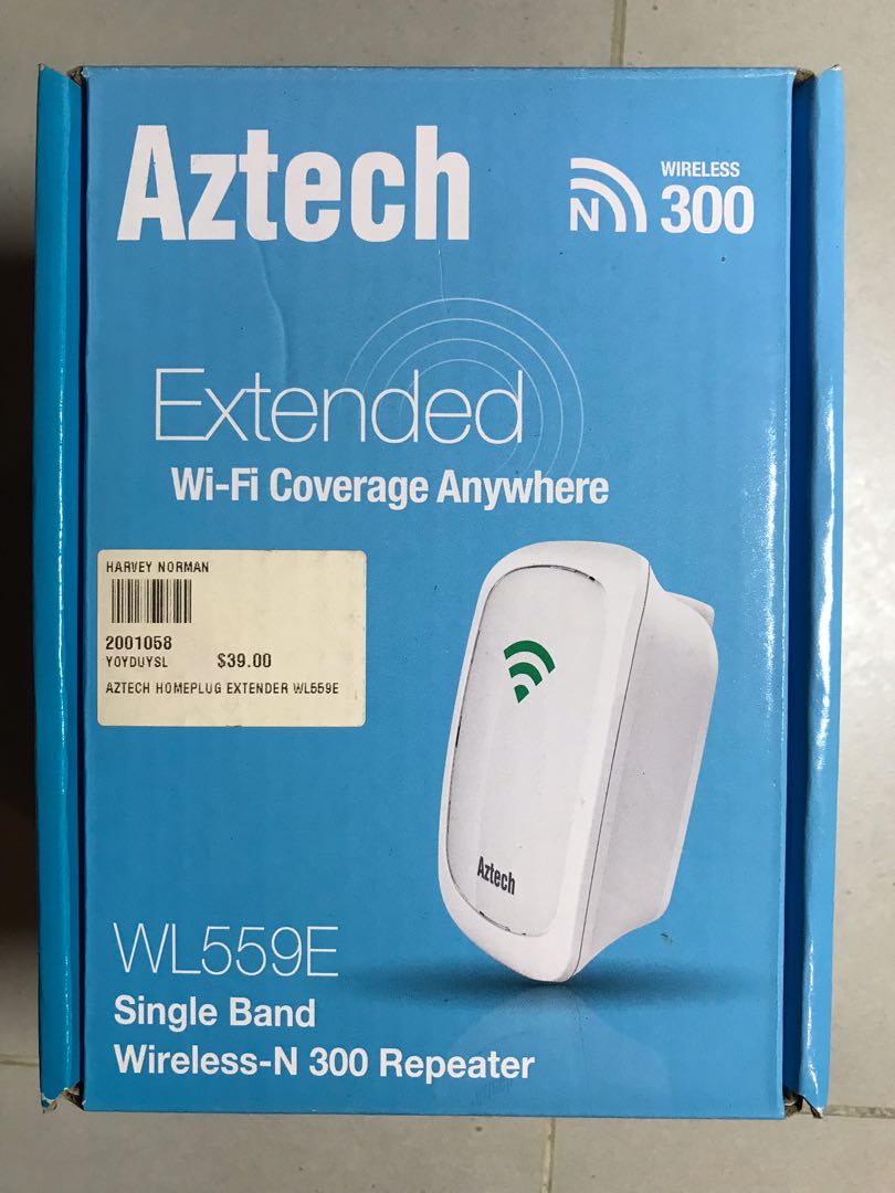 AZTECH Extended wireless WI-FI repeater, Computers & Tech, Parts ...