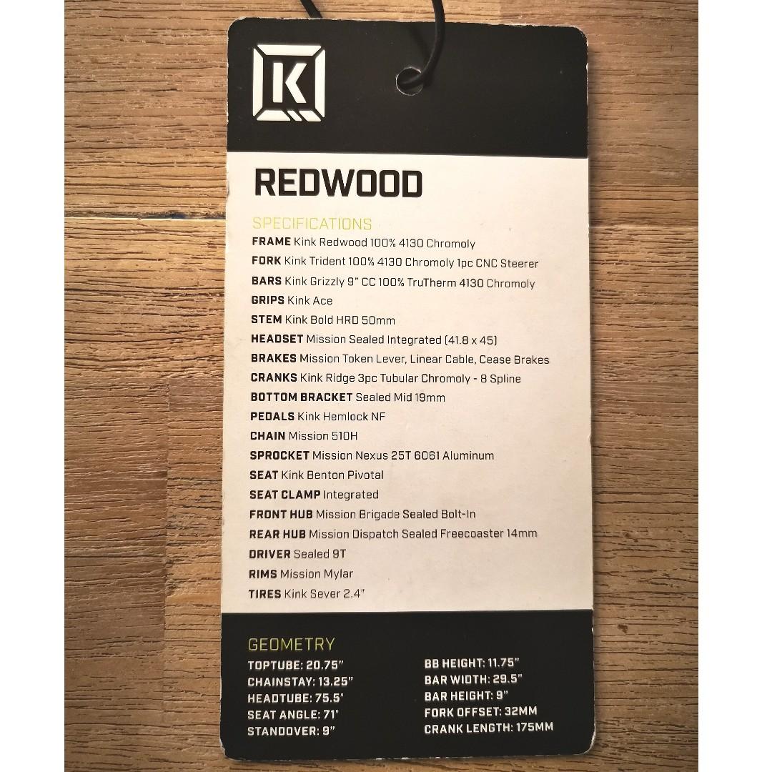 BMX: Kink Redwood (Connor Lodes Signature) Bike 2017 model, Sports ...