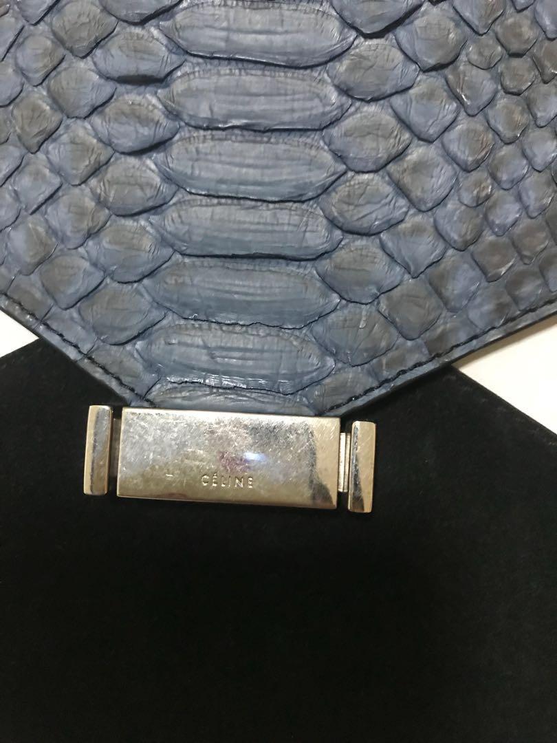 Celine python and calf leather clutch, Women's Fashion, Bags & Wallets ...