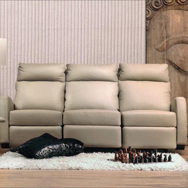 Cellini Italian Leather Recline Sofa & Armchair, Furniture & Home ...