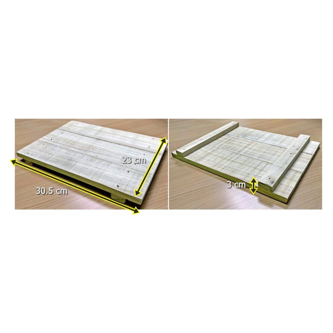 [Customized] Rustic Wooden Base Plate Frame, Hobbies & Toys, Stationery ...