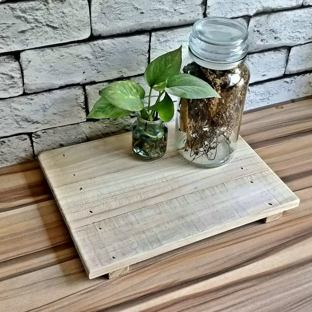 [Customized] Rustic Wooden Base Plate Frame, Hobbies & Toys, Stationery ...