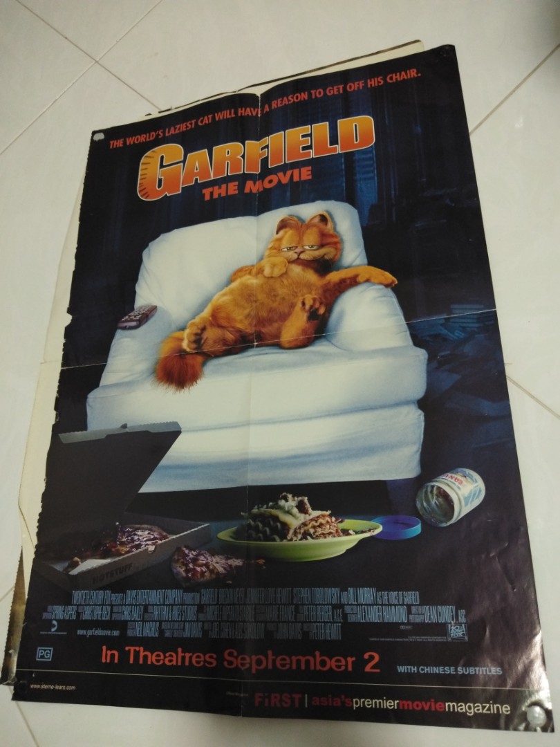 Garfield poster, Hobbies & Toys, Memorabilia & Collectibles, Vintage ...