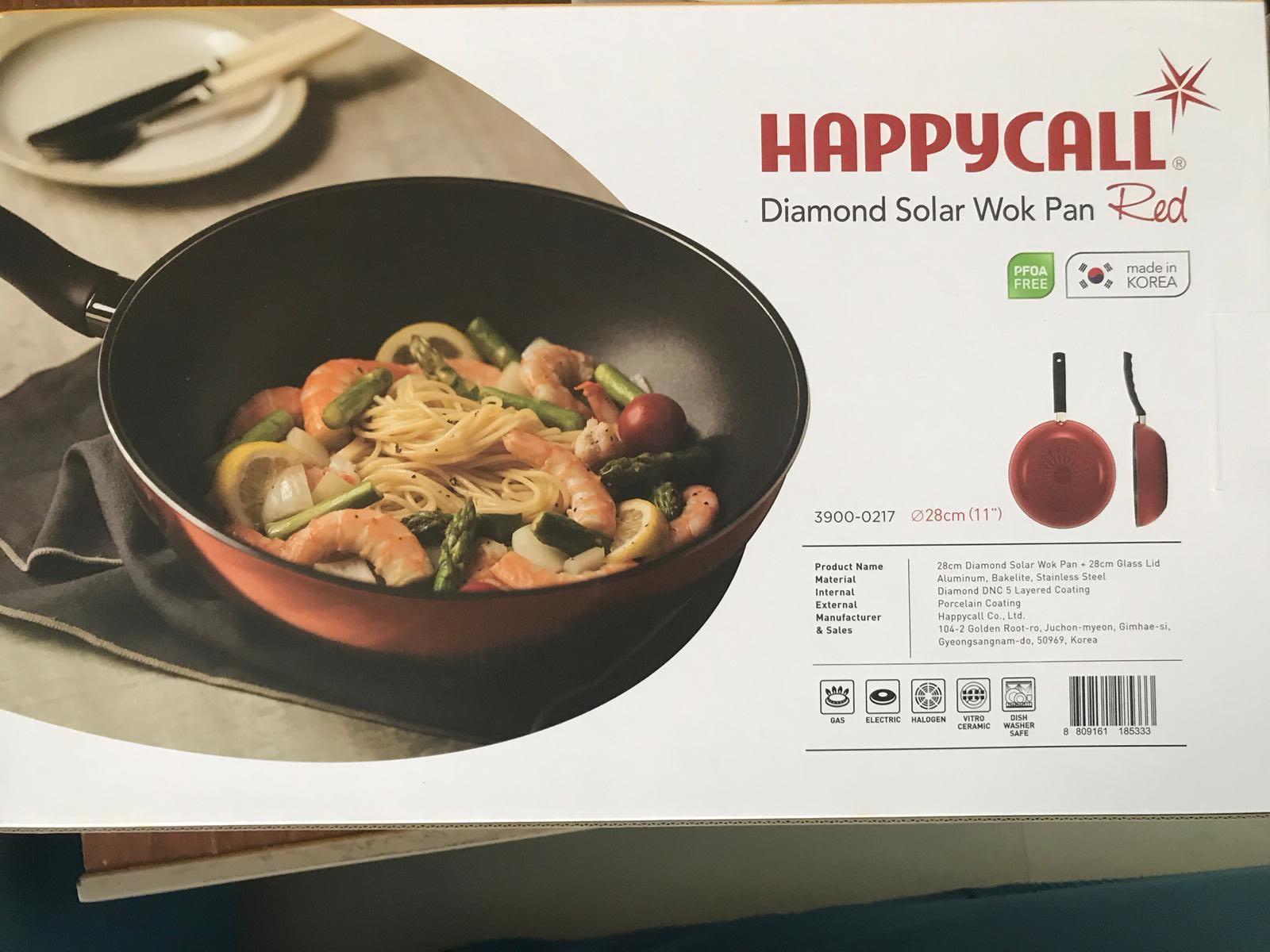 Happycall 28cm Diamond wok, Furniture & Home Living, Kitchenware ...