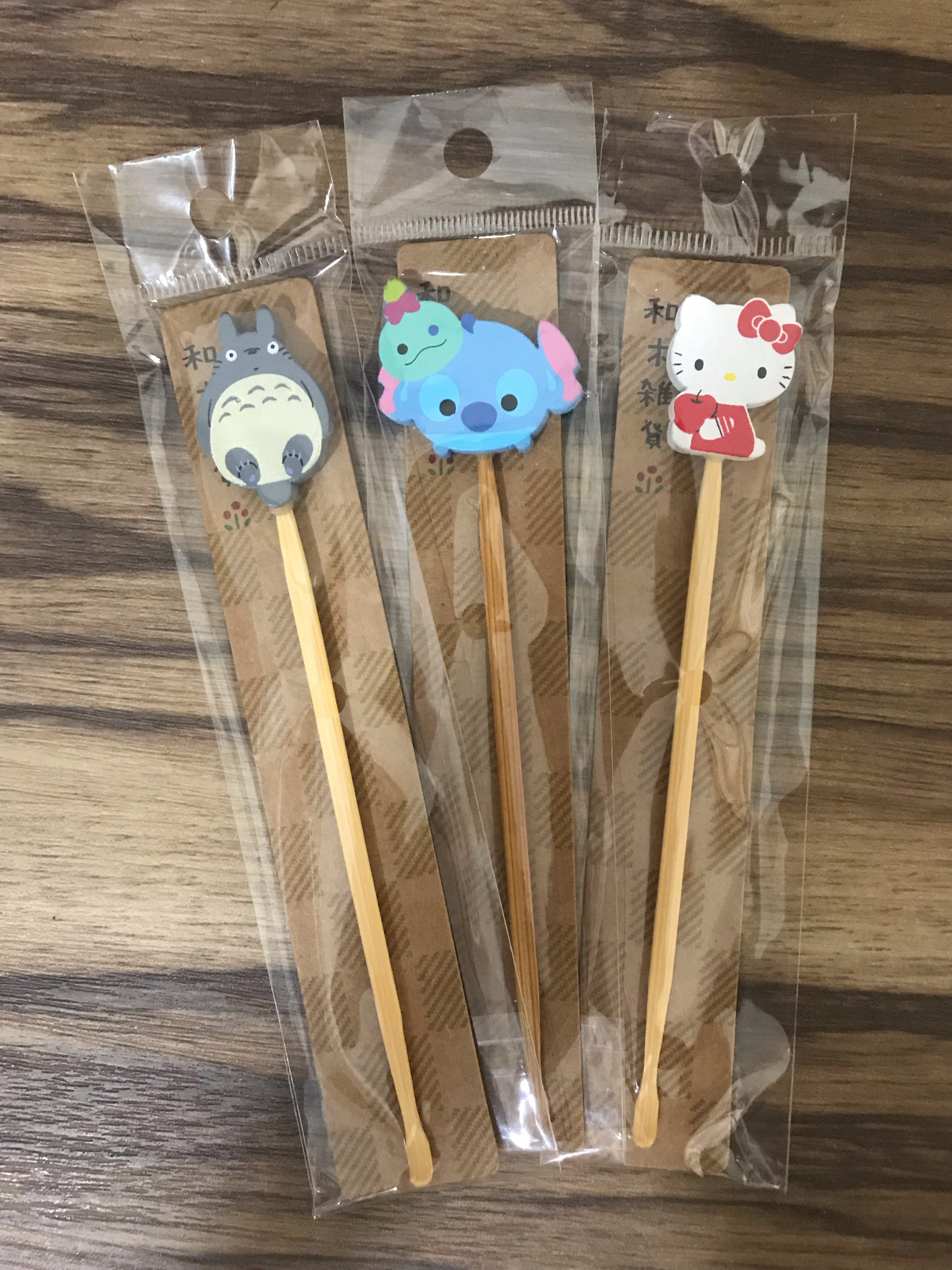 Hello Kitty, Stitch and Totoro Wooden Ear Digger, Everything Else on ...