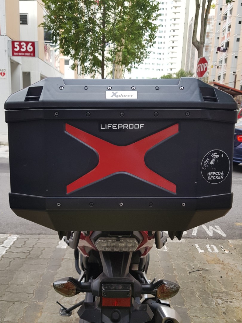 Hepco & Becker 45L box with baseplate, Motorcycles, Motorcycle ...