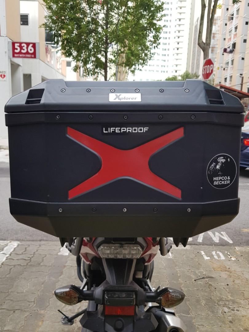 Hepco & Becker 45L box with baseplate, Motorcycles, Motorcycle ...
