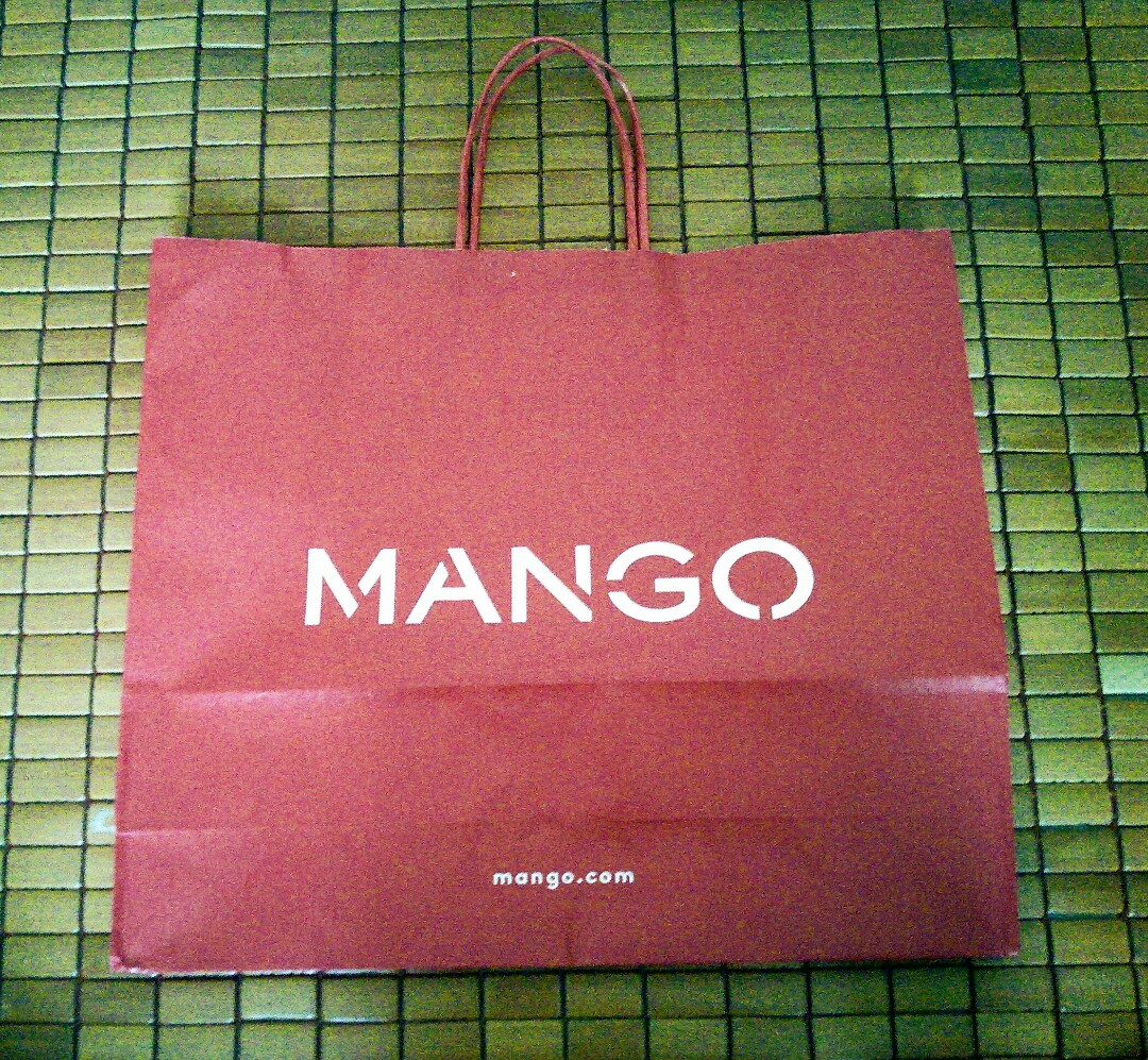 Mango Paper Bag - Red Color, Fesyen Wanita, Tas & Dompet di Carousell