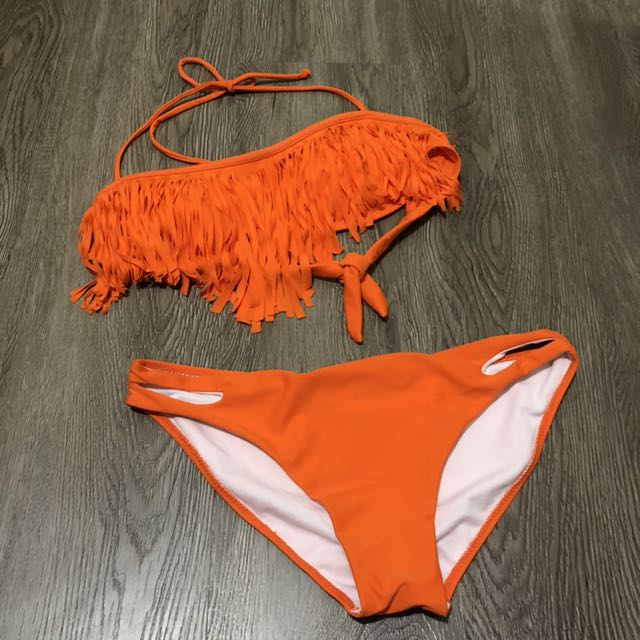 Orange Bikini, Women's Fashion, Swimwear, Bikinis & Swimsuits on Carousell