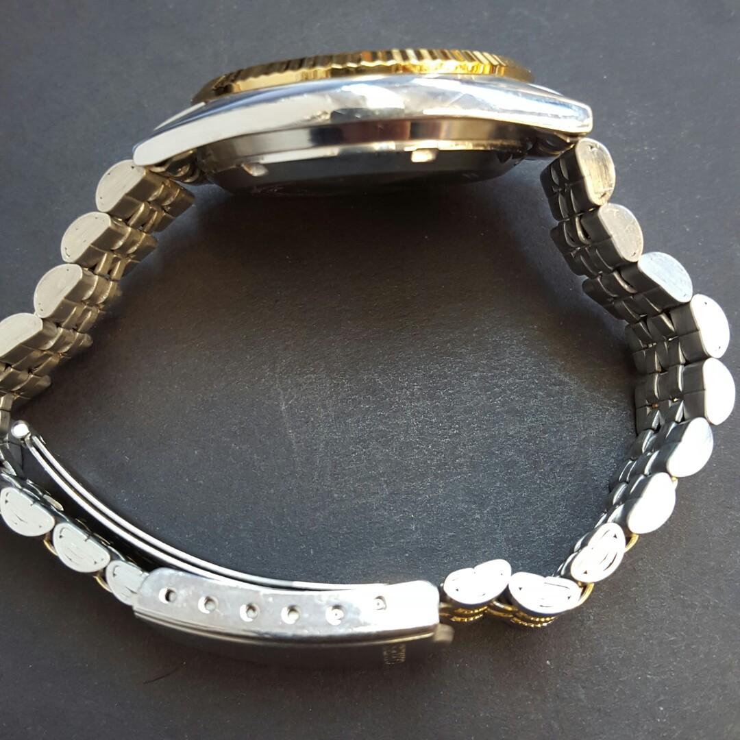 Seiko 5 Day-date Two-tone Automatic Watch 7S26-3110, Men's Fashion, Watches & Accessories ...