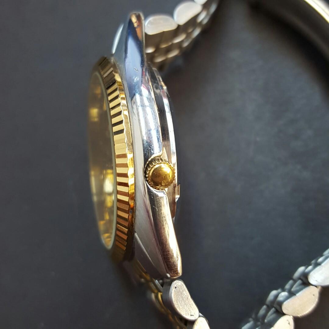 Seiko 5 Day-date Two-tone Automatic Watch 7S26-3110, Men's Fashion, Watches & Accessories ...