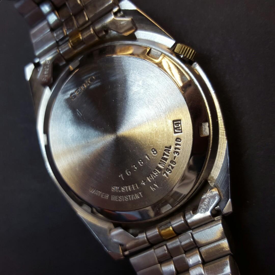 Seiko 5 Day-date Two-tone Automatic Watch 7S26-3110, Men's Fashion, Watches & Accessories ...