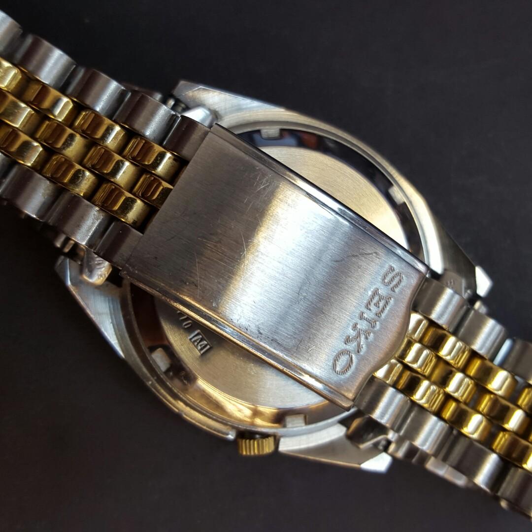 Seiko 5 Day-date Two-tone Automatic Watch 7S26-3110, Men's Fashion, Watches & Accessories ...