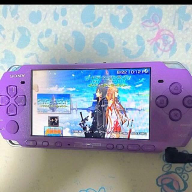 Sony PSP Slim 3003 Lavender Lilac Purple psp3000, Video Gaming, Video ...