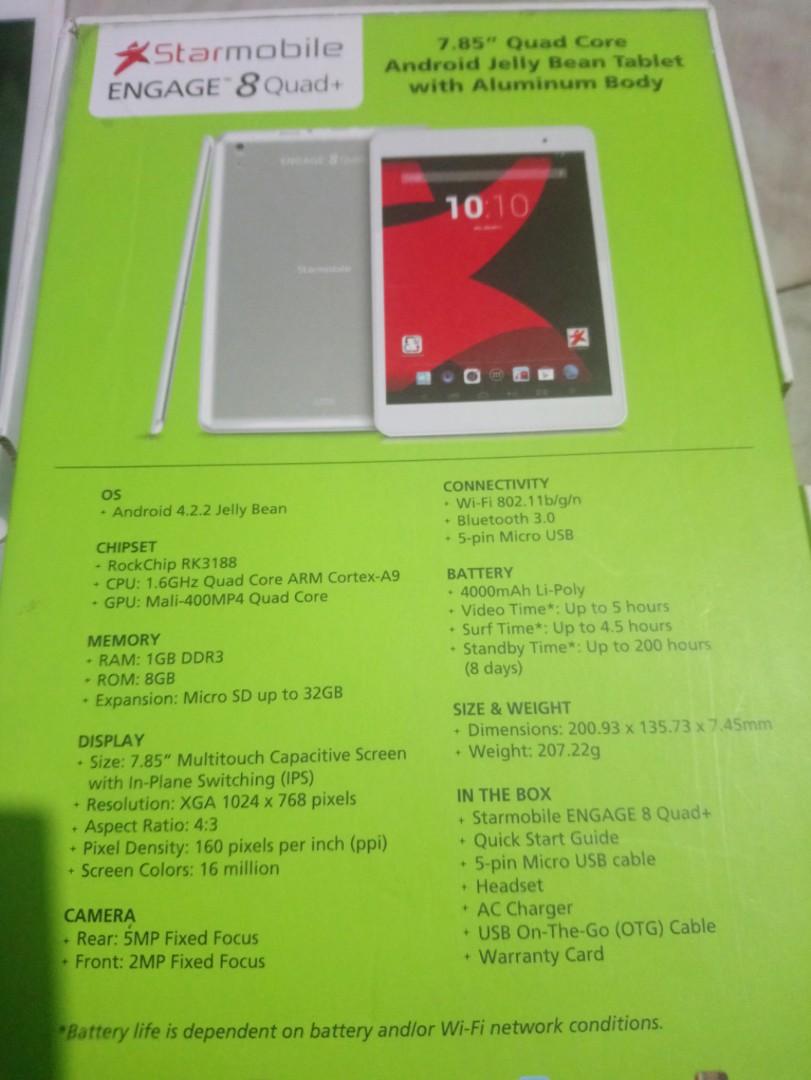Starmobile Engage 8 Quad, Mobile Phones & Gadgets, Tablets, Android on ...