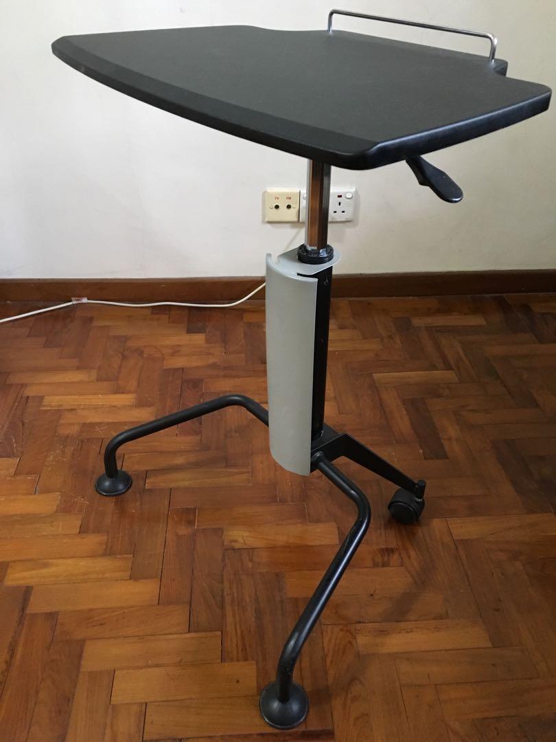 Table with adjustable height and rollers, Furniture & Home Living ...