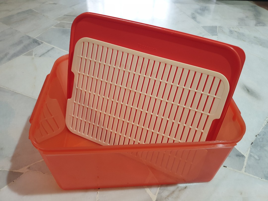 Tupperware Jumbo Modular Keeper with Grid (1) 15L, Furniture & Home ...