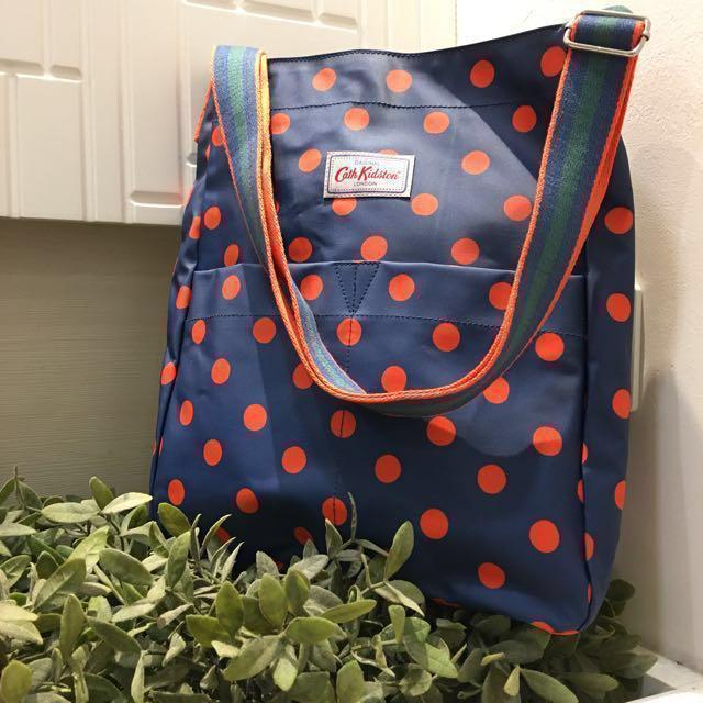 AUTHENTIC Cath Kidston Polka Dots Branded Sling Bag, Women's Fashion ...