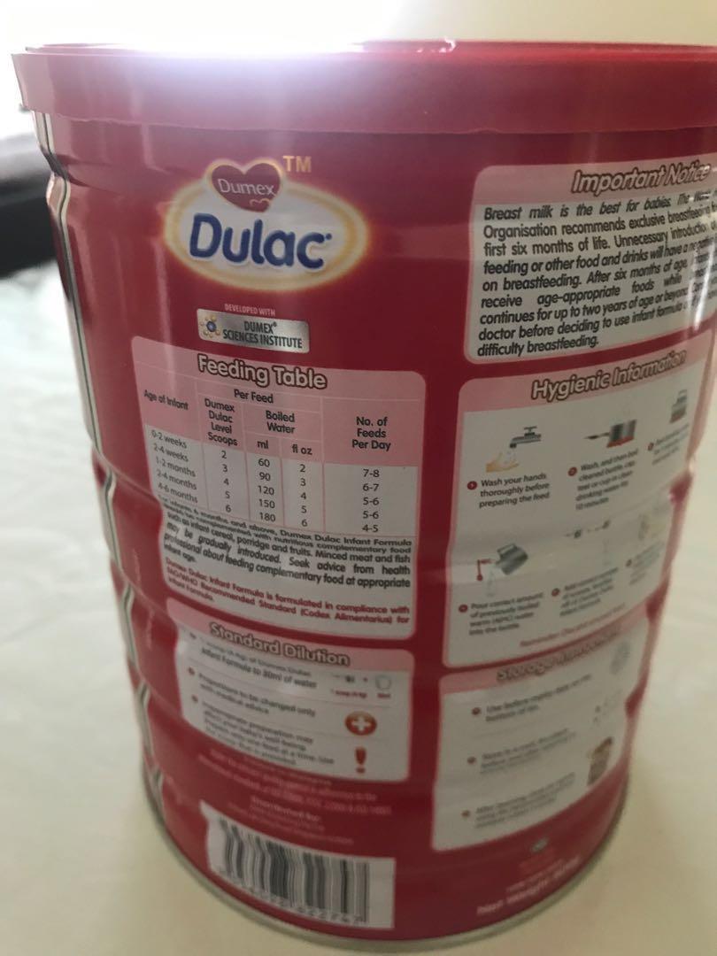 Dumex Dulac milk powder step 1 infant formula, Babies & Kids, Nursing ...