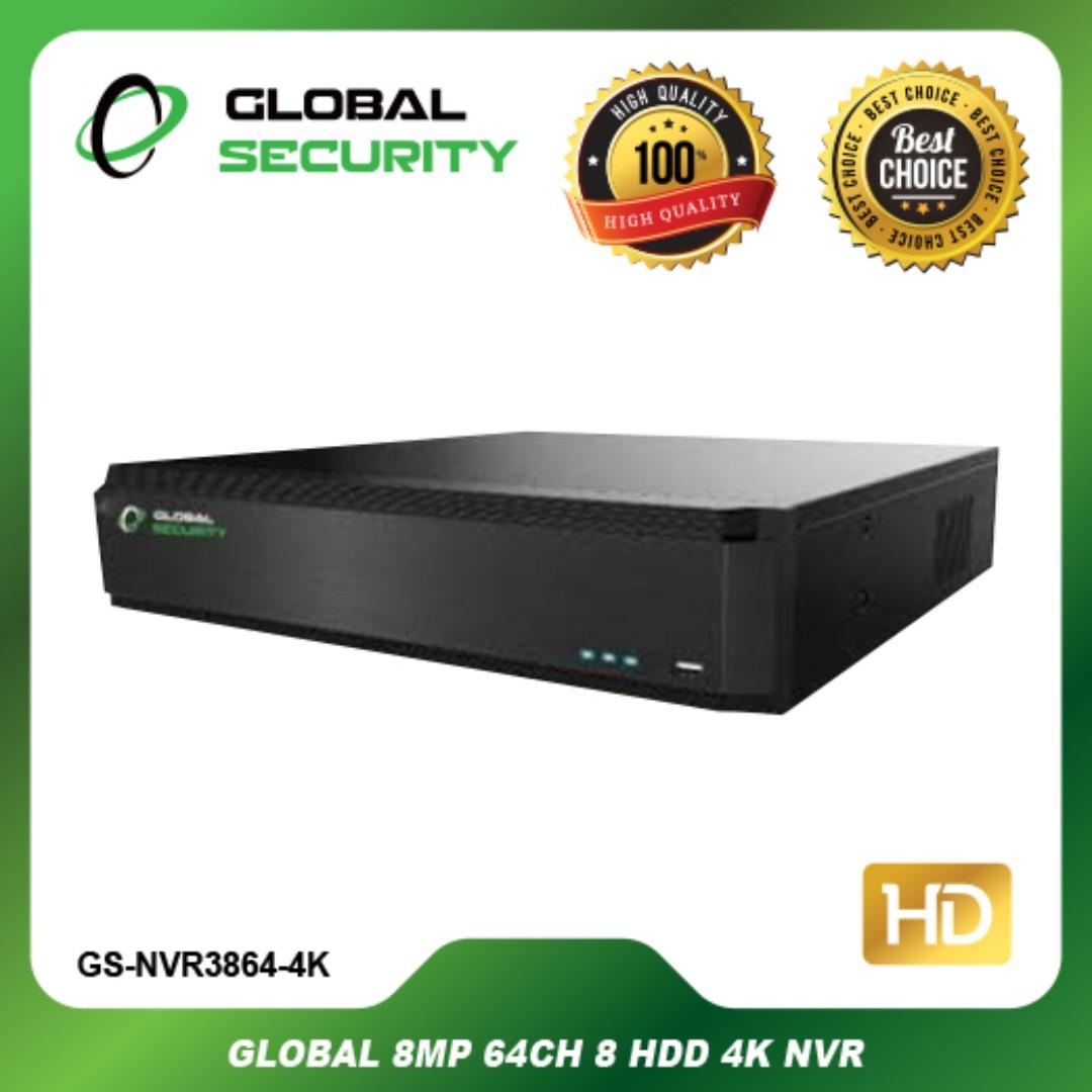 GLOBAL 8MP 64CH 8 HDD 4K NVR - GS-NVR3864-4K, Computers & Tech, Parts ...
