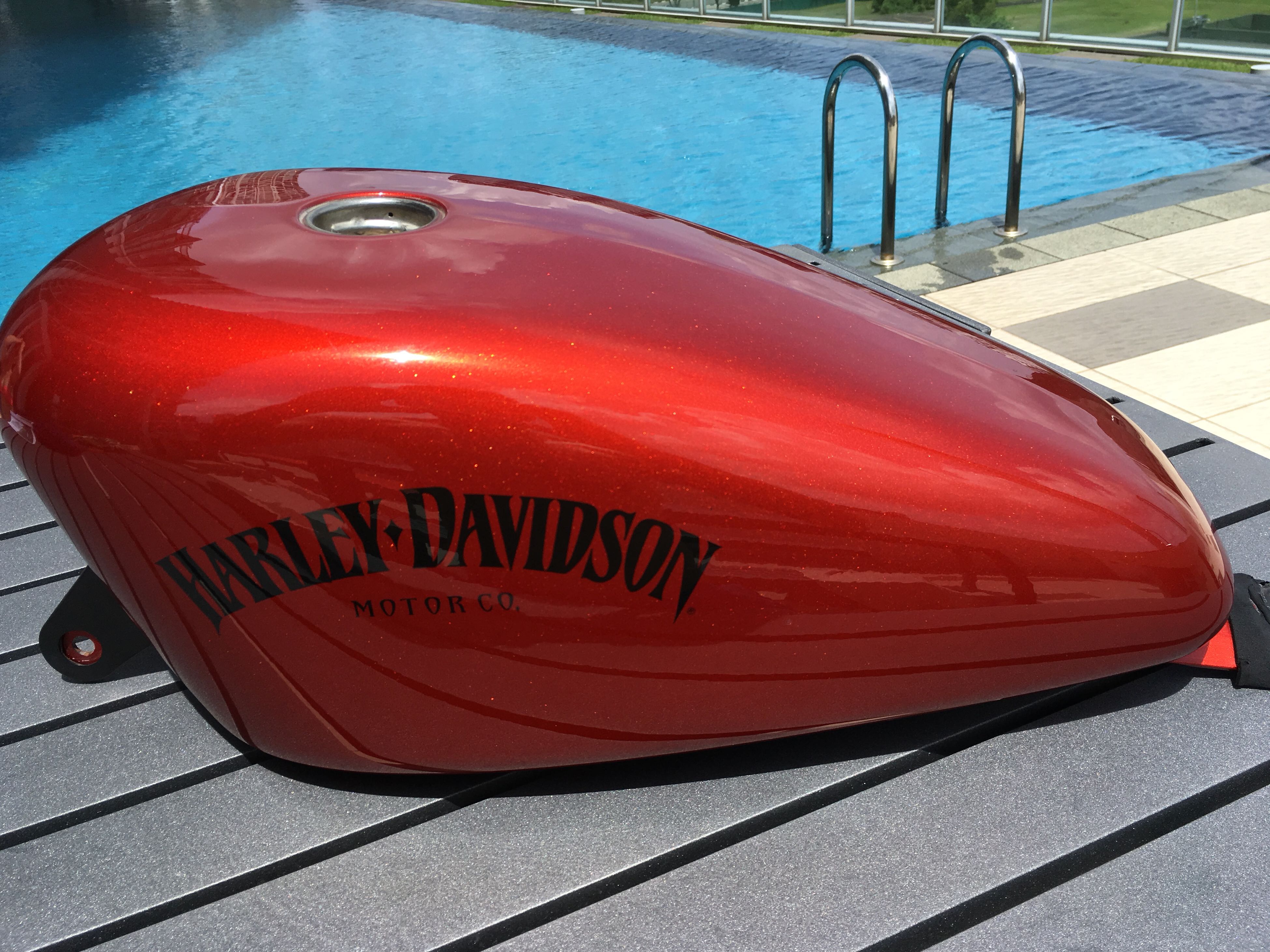Harley Davidson Sportster Fuel Tank EFI Candy Red Sunglo, Motorcycles ...