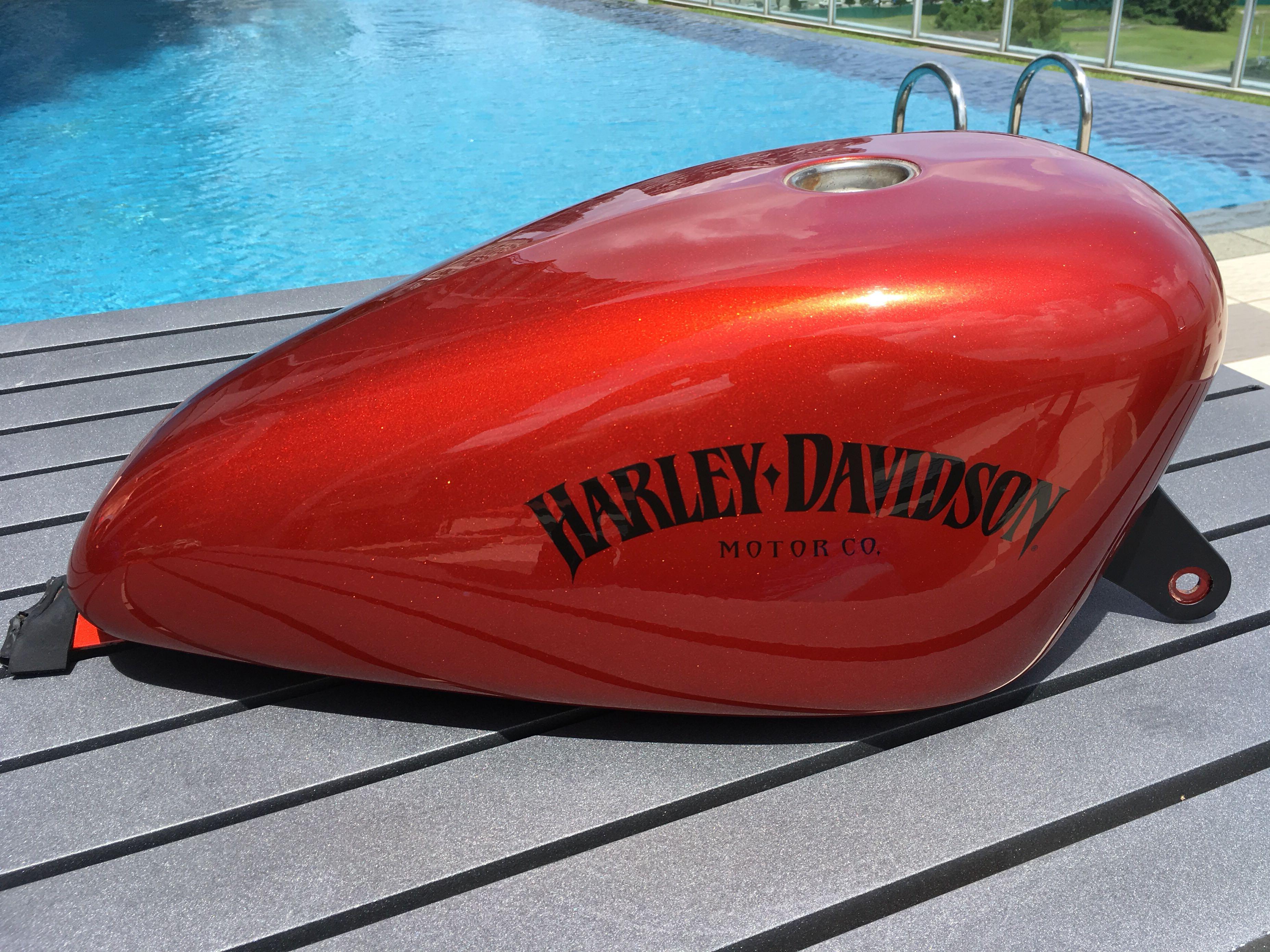 Harley Davidson Sportster Fuel Tank EFI Candy Red Sunglo, Motorcycles ...