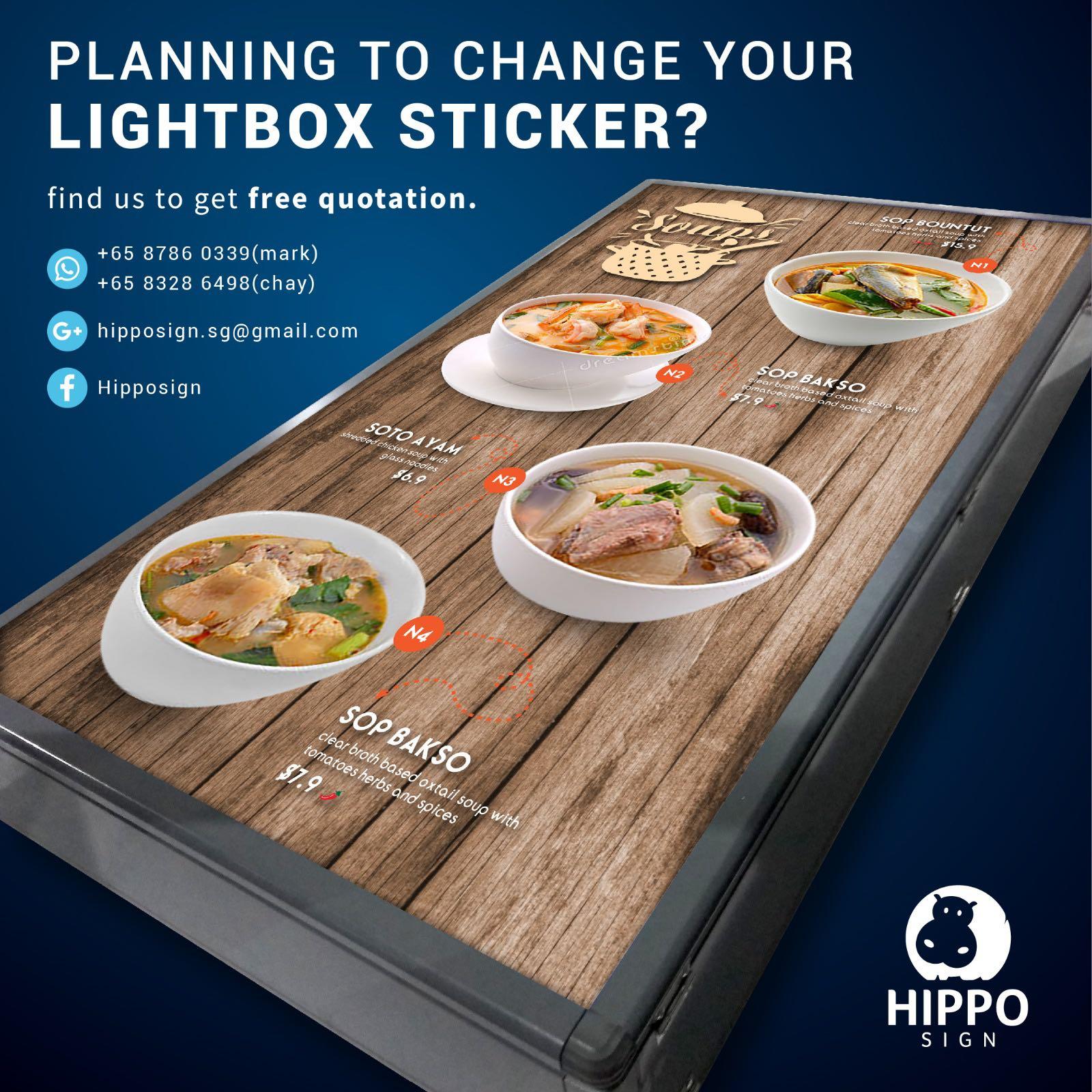 Lightbox sticker - Signage & Signboard, Design & Craft, Others on Carousell