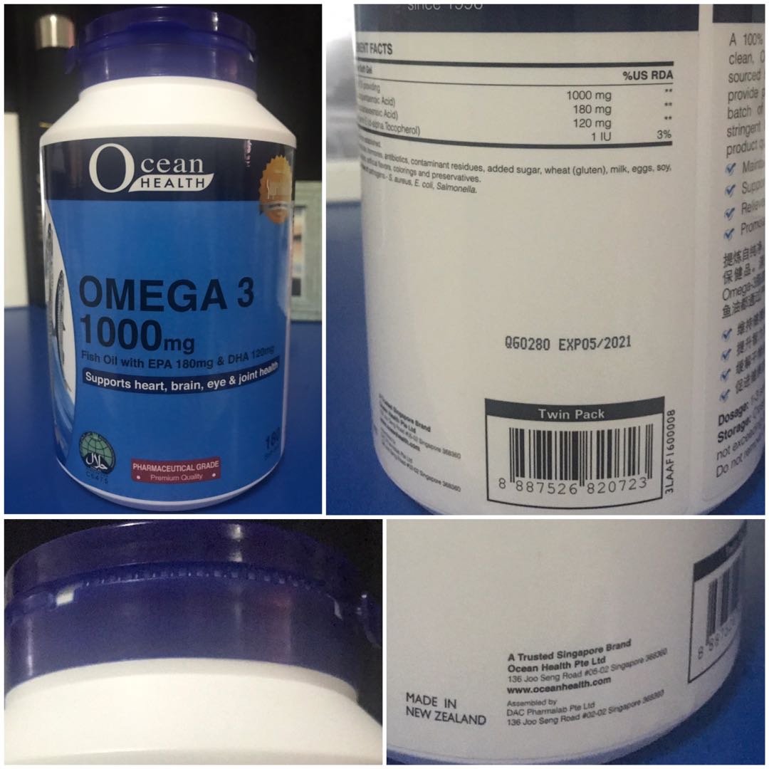 Ocean Health Omega 3 1000mg fish oils with epa and dha! Brand new ...