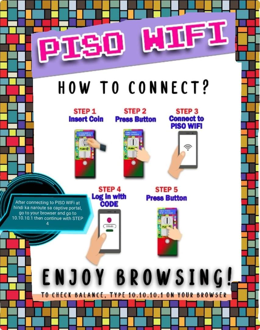 Piso Wifi Machine with Led indicator auto generated codes, Furniture ...