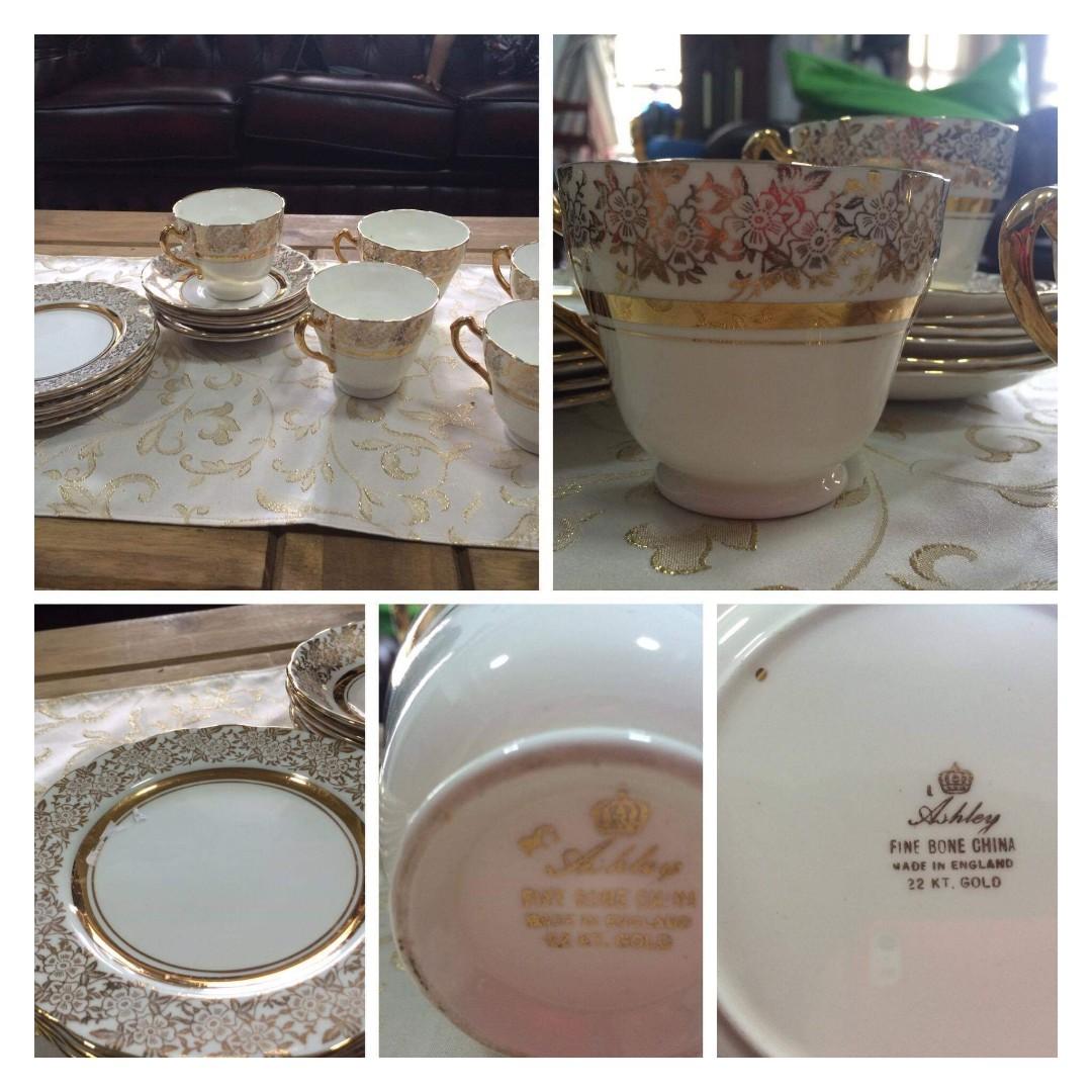 Set cawan ashley original london, Furniture & Home Living, Kitchenware ...