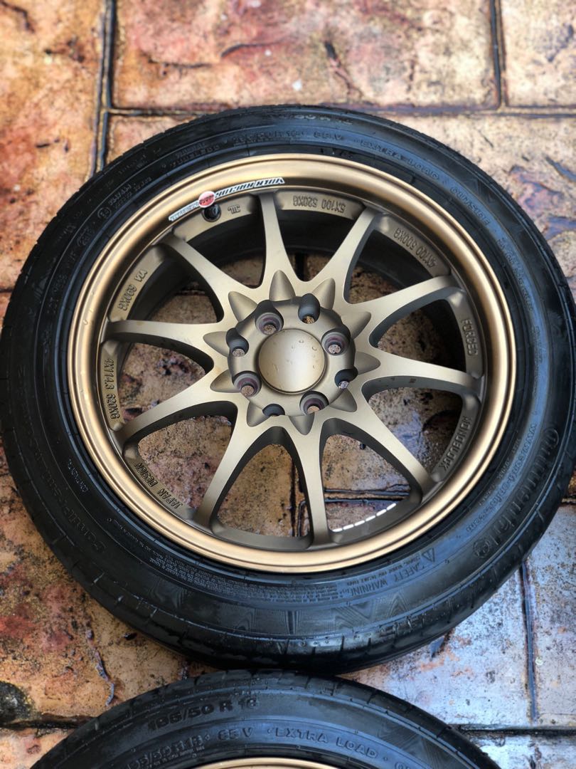 Sport Rim CE28 10 spokes 16 inci siap tayar, Auto Accessories on Carousell