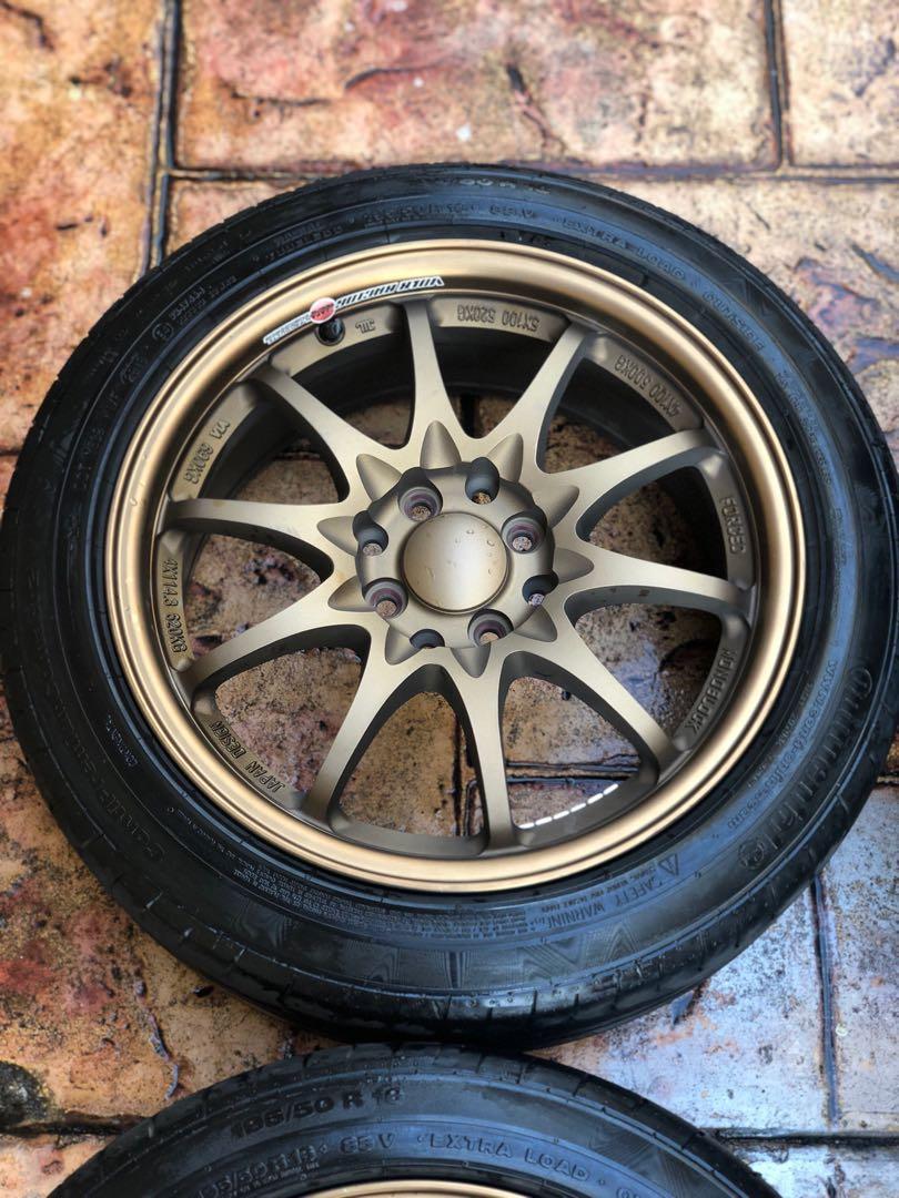Sport Rim CE28 10 spokes 16 inci siap tayar, Auto Accessories on Carousell