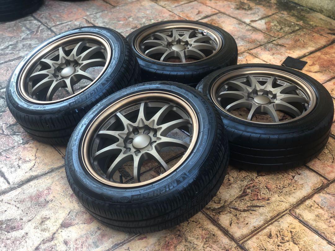 Sport Rim CE28 10 spokes 16 inci siap tayar, Auto Accessories on Carousell