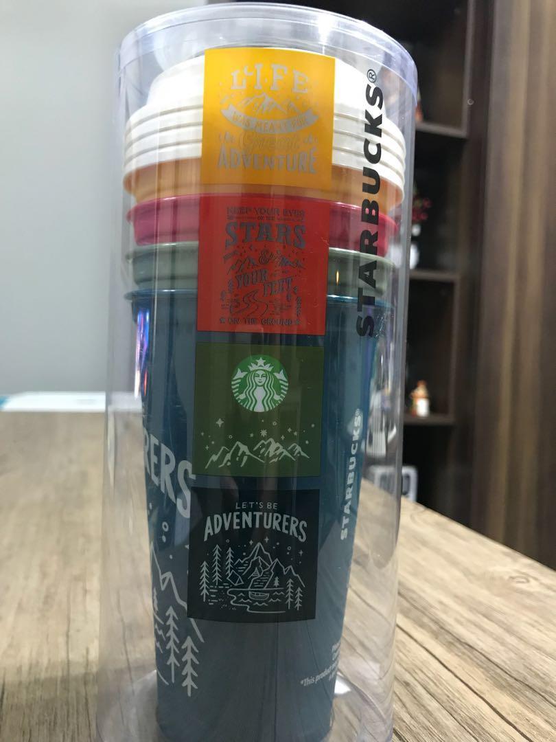 Starbucks Travel-Themed Reusable Cup Set (4pcs) on Carousell