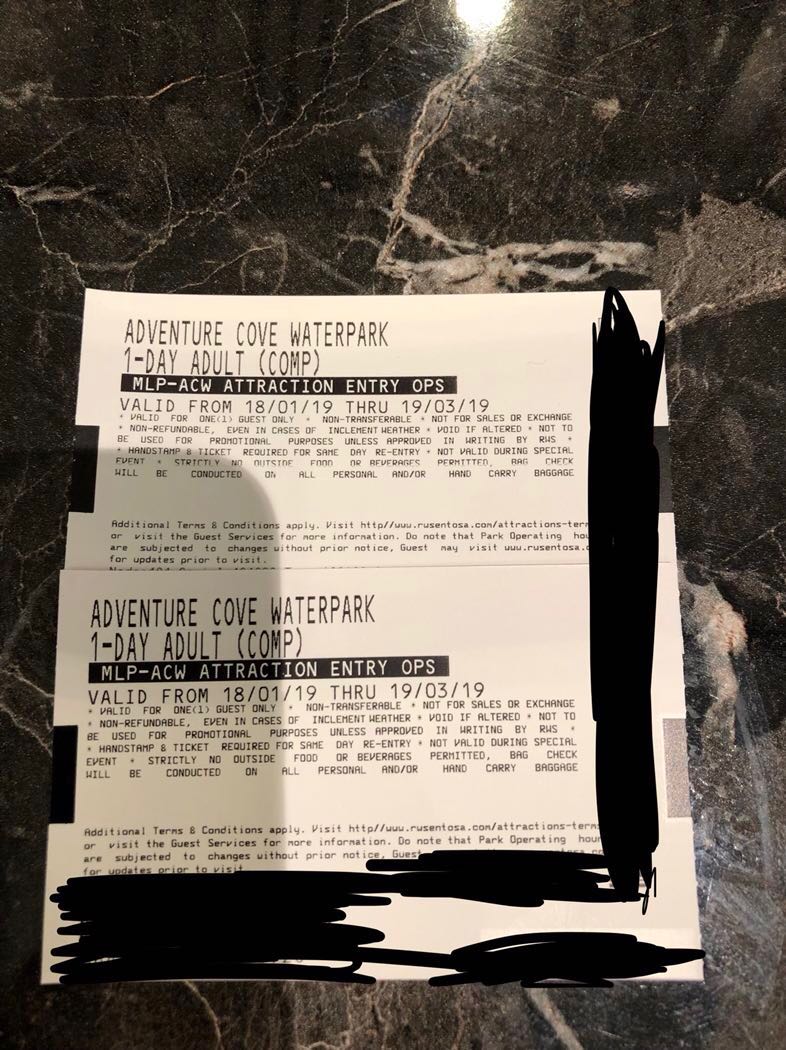 Two (2x) tickets to RWS Adventure Cove Waterpark, Everything Else on ...