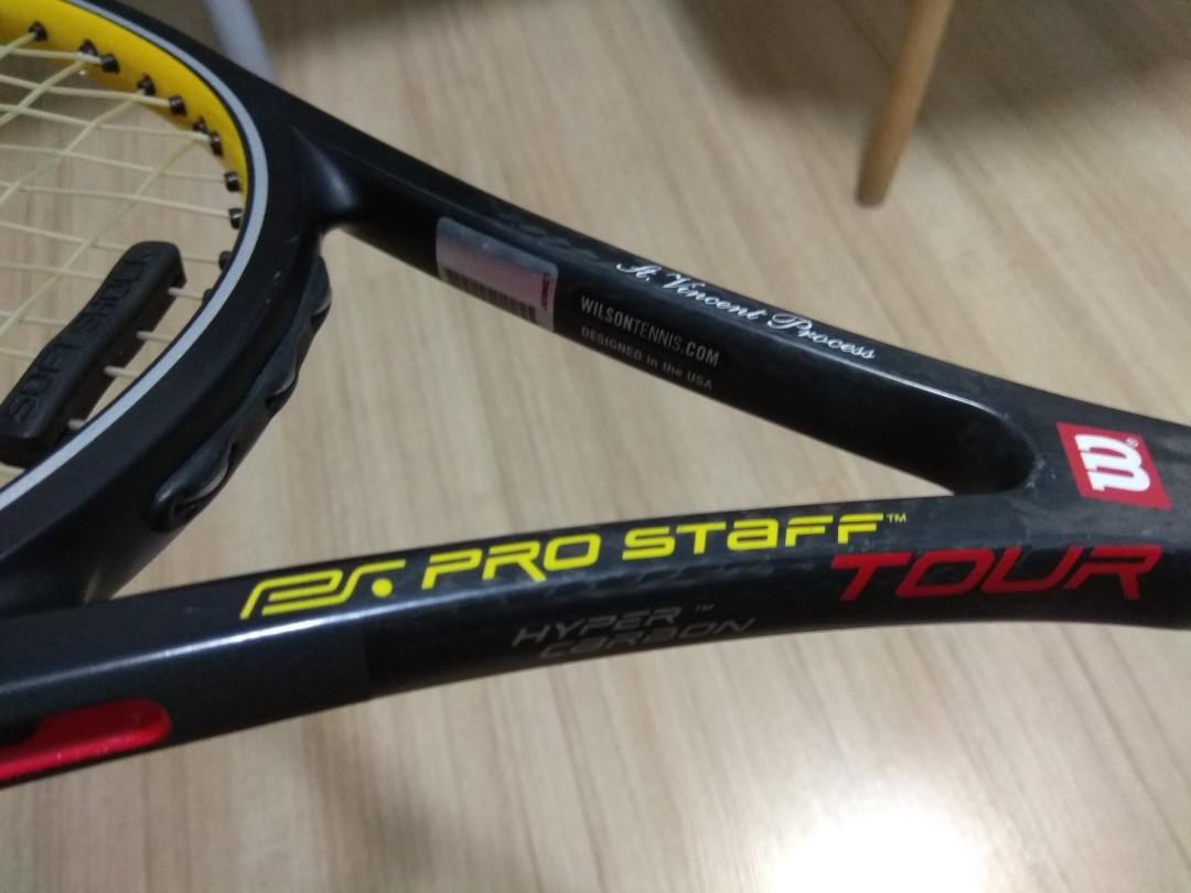 Wilson pro staff tour 90 tennis racket, Sports Equipment, Sports ...