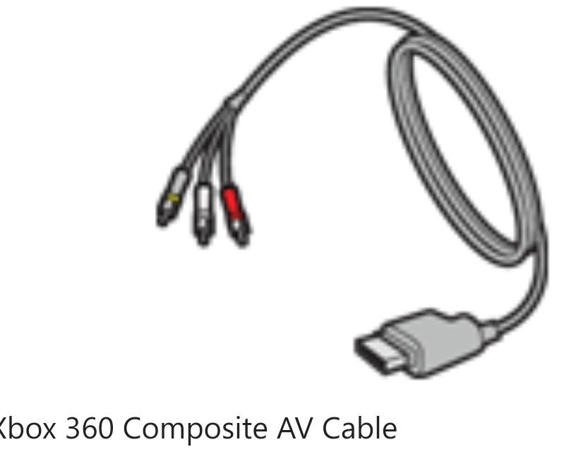 Xbox 360 Kinect sensor and composite AV cable, Video Gaming, Video Game ...