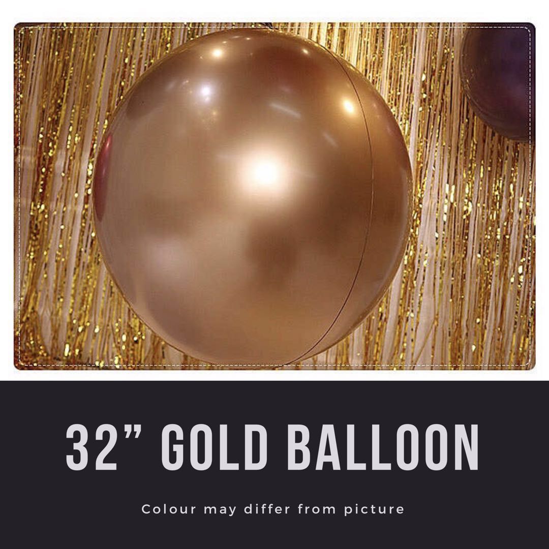 32” Gold Balloon, Hobbies & Toys, Stationery & Craft, Occasions & Party ...