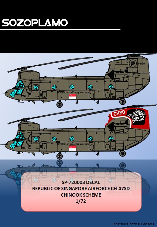 RSAF CH-47SD Chinook Decals 1/72, Hobbies & Toys, Toys & Games on Carousell