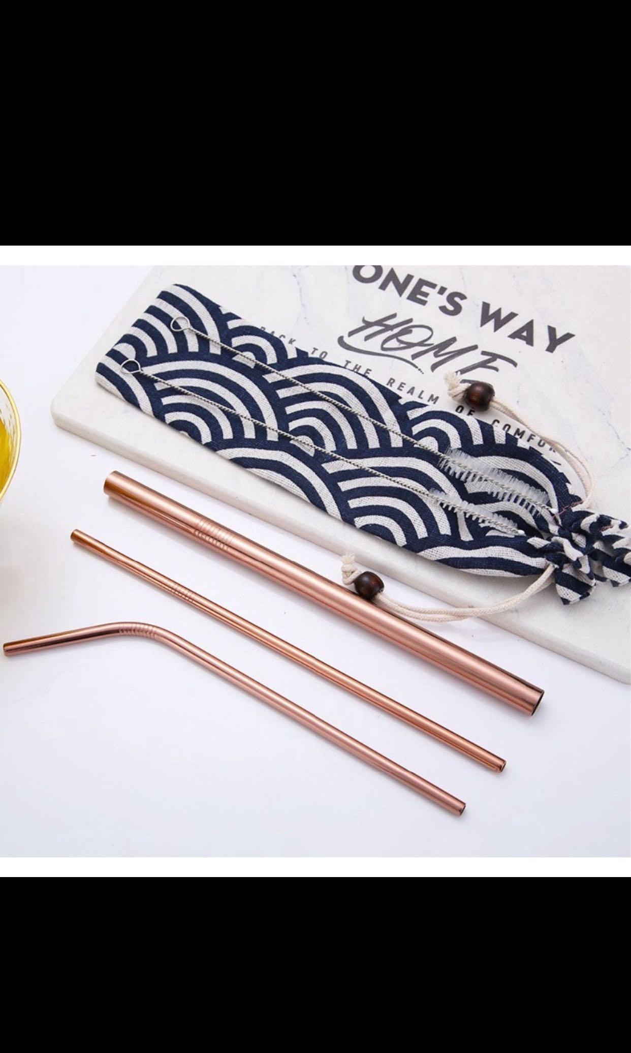 Neon reusable straw set, Furniture & Home Living, Kitchenware ...
