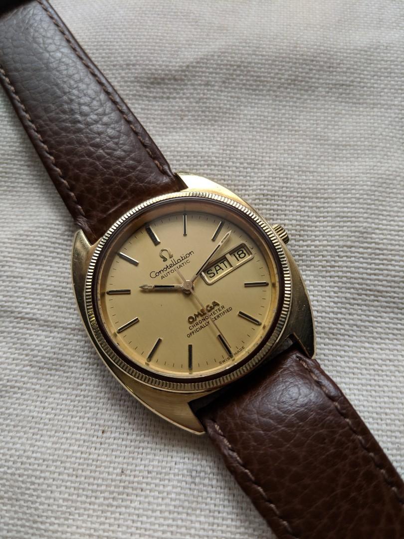 Omega Constellation Day-Date Gold Cap 168.0057, Luxury, Watches on ...
