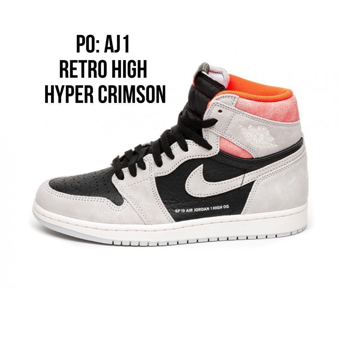 [PO] Air Jordan 1 retro high “hyper crimson”, Men's Fashion, Footwear ...