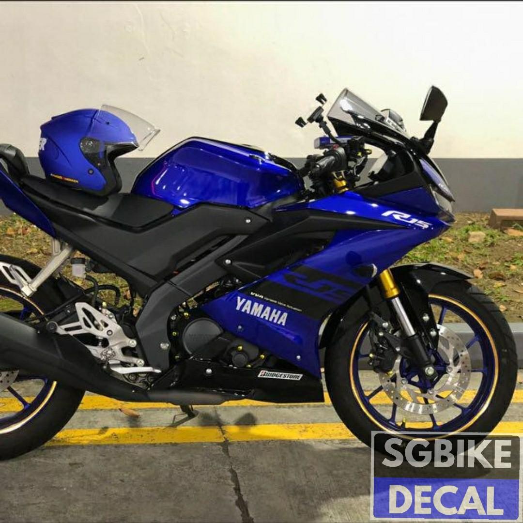 R15 Gold Rim decal, Motorcycles, Motorcycle Accessories on Carousell