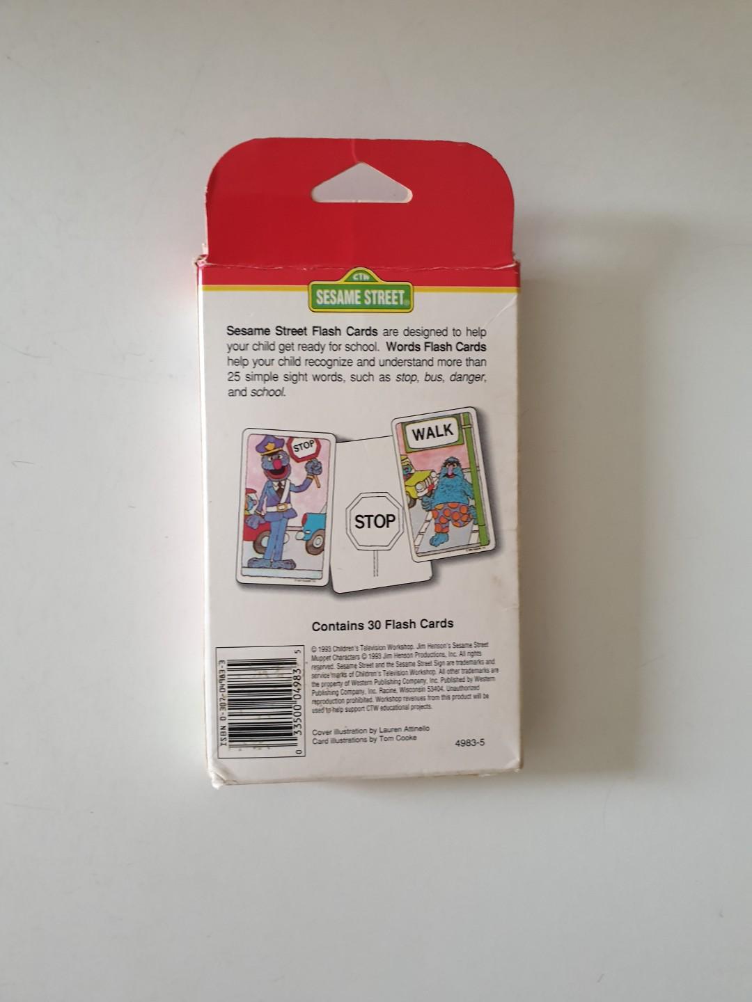1993 Sesame street flash card laminated, Hobbies & Toys, Books ...